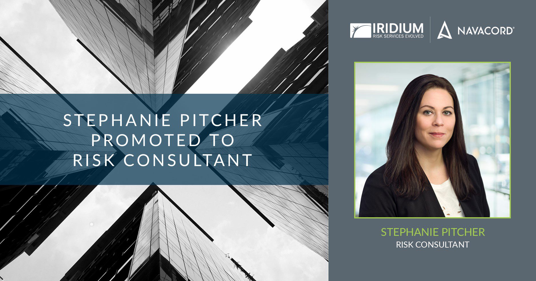 Stephanie Pitcher Promoted to Risk Consultant - Iridium